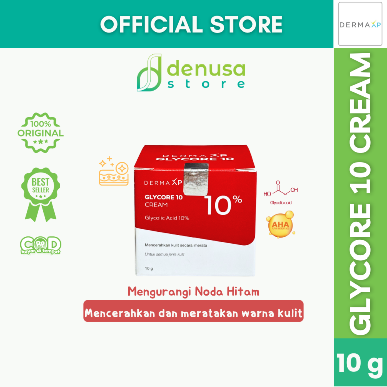 DERMA XP Glycore 10 Cream Glycolic Acid 10% 10 g - Denusa Store
