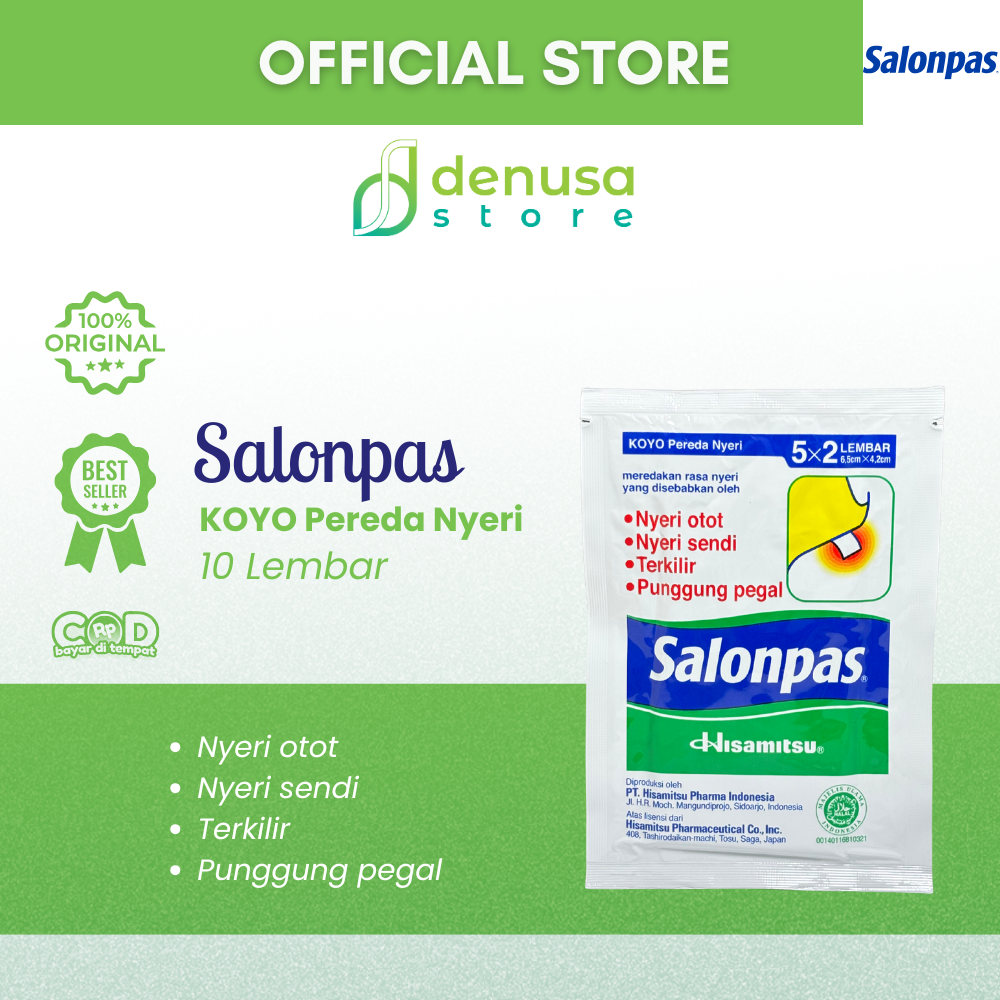 SALONPAS Koyo Pereda Nyeri 1 Sachet 5x2 Lembar - Denusa Store