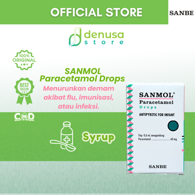 SANMOL Paracetamol Drops 15 ml - Denusa Store