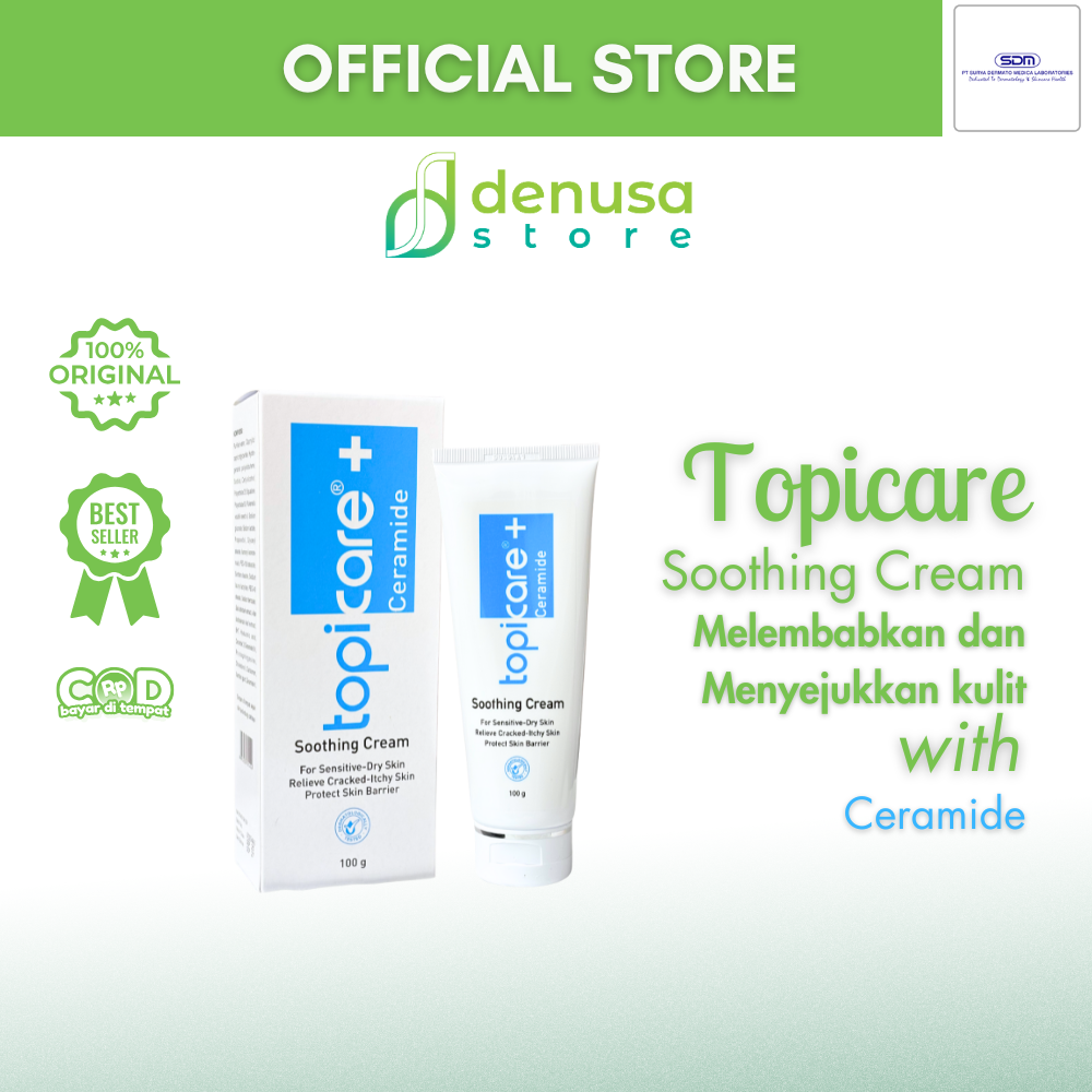 TOPICARE Plus Ceramide Soothing Cream 100 g - Denusa Store